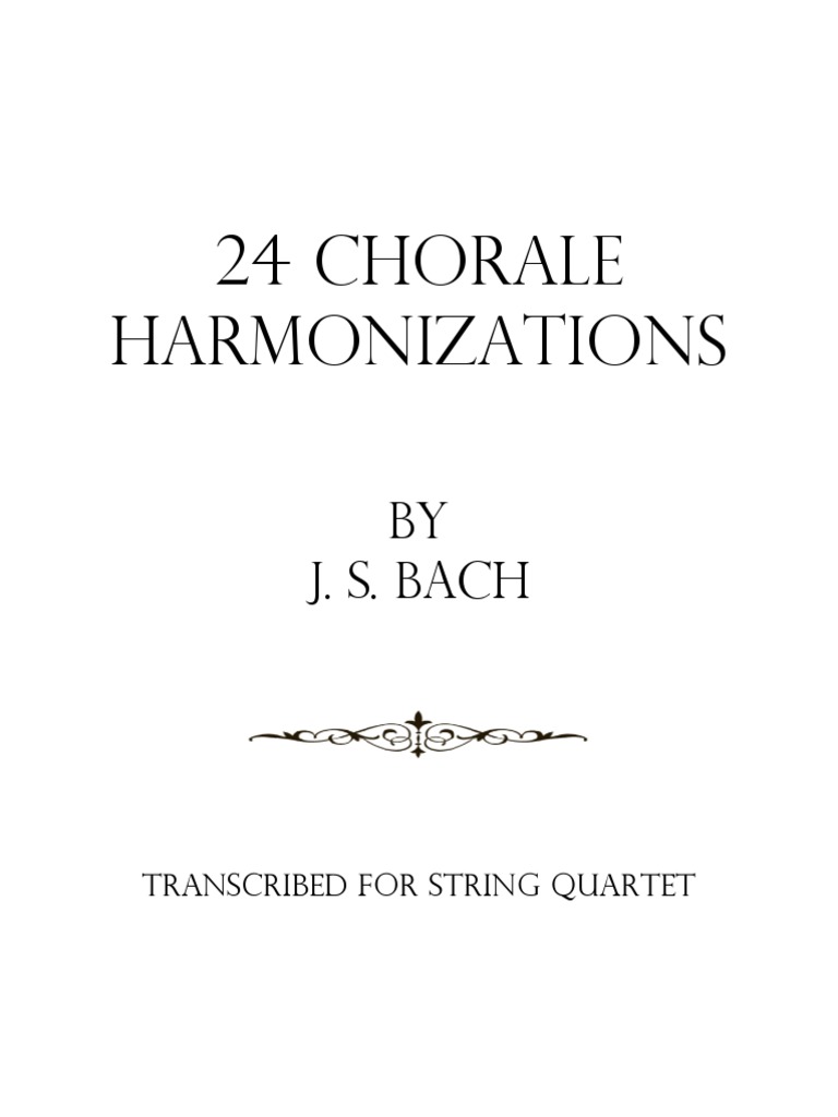 Bach 24 Chorales | PDF | Compositions pour chorale | Jean-Sébastien Bach