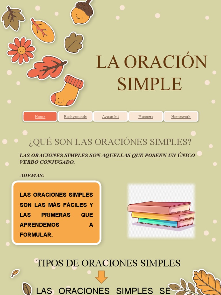 Guía de Oraciones Simples | PDF