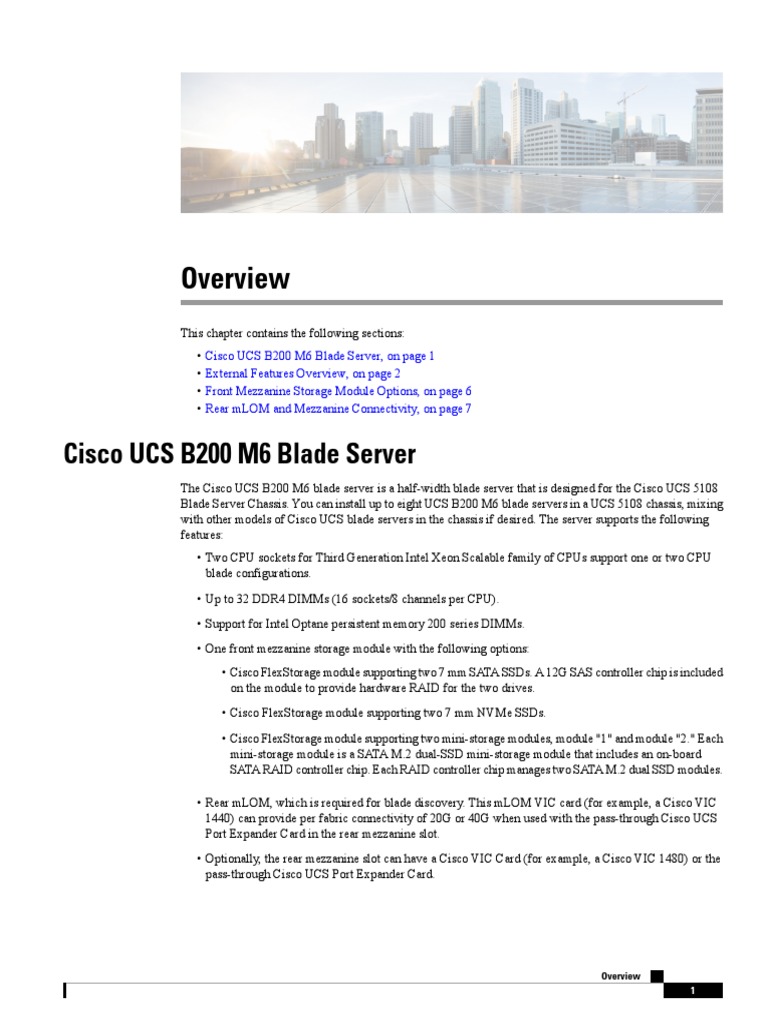 Cisco UCS B200 M6 Blade Serve | PDF | Computer Hardware | Computing