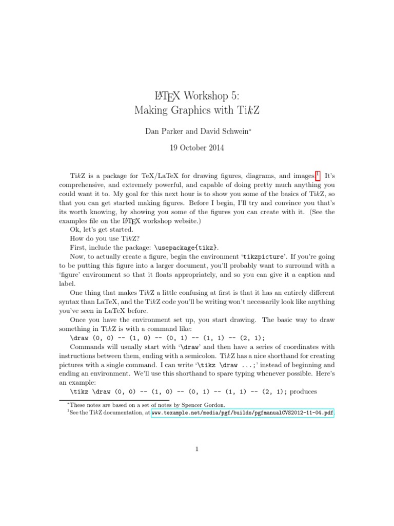 Tikz Workshop | Download Free PDF | Function (Mathematics) | Coordinate System