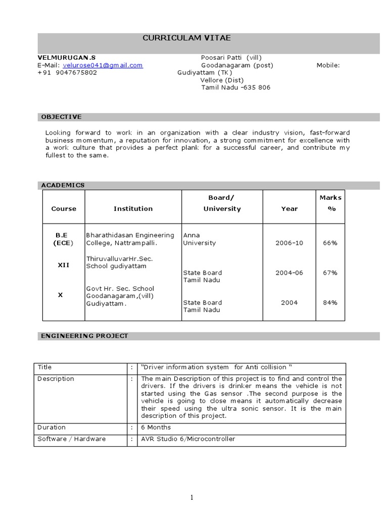 VELU - Resume | PDF | Logistics | Warehouse
