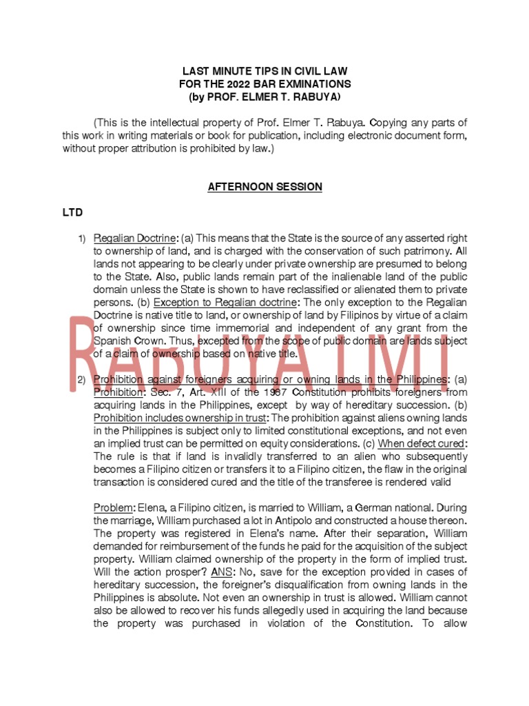 Rabuya Civ LMT Part 2 | PDF | Deed | Property