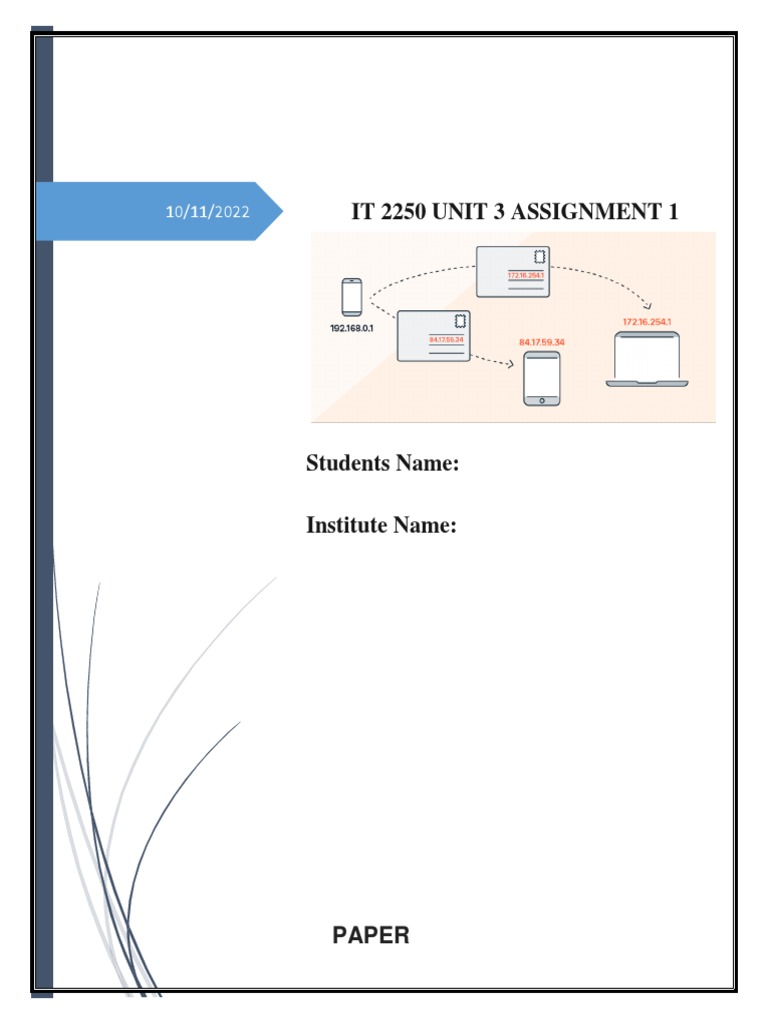 Unit 3 Assignment | PDF | Ip Address | Computer Network