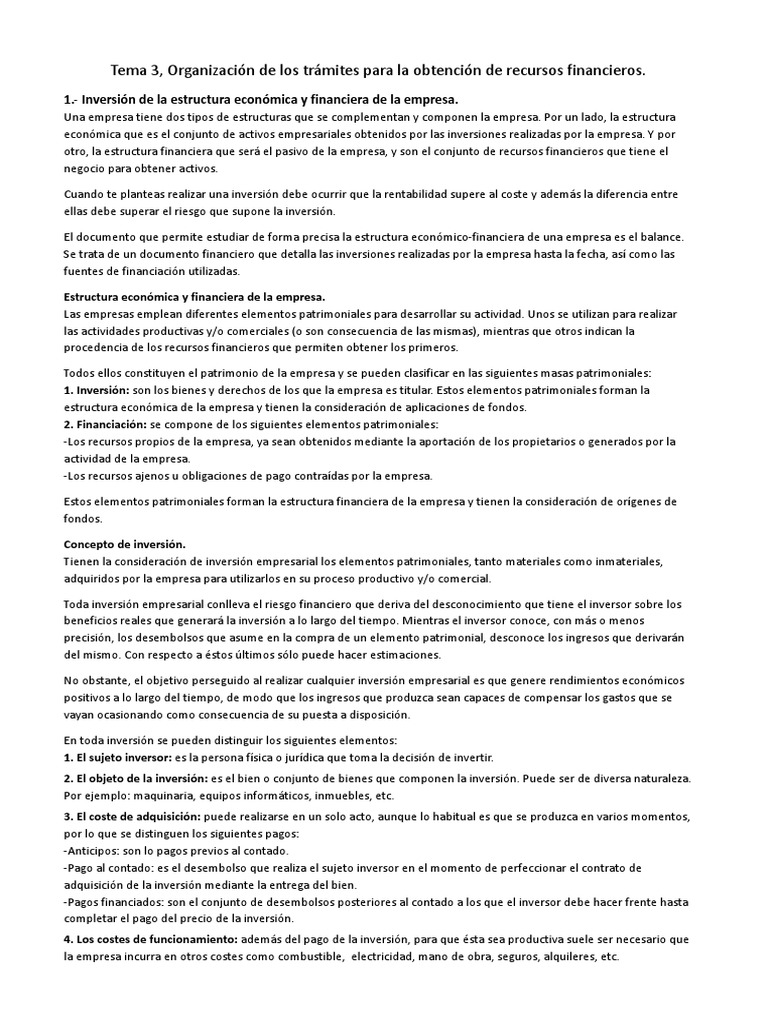 Tema 3 Gefe | PDF | Capital de trabajo | Liquidación