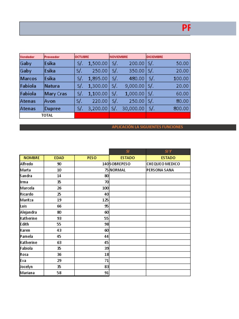 Practica Excel | PDF