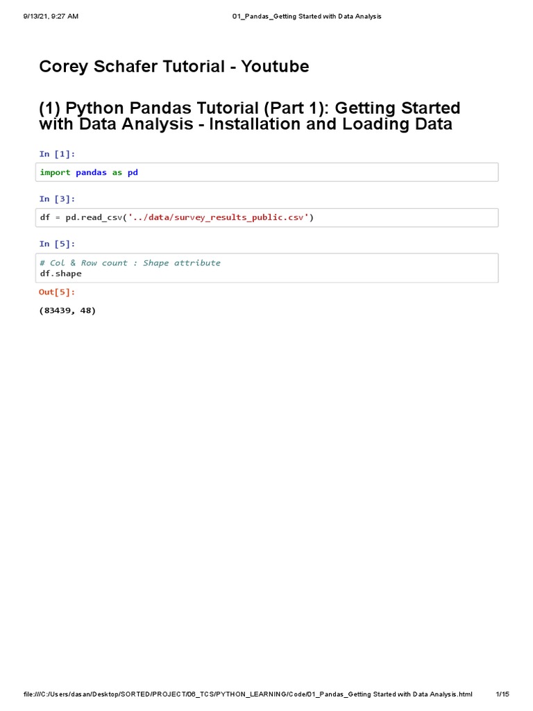 01 - Pandas - Getting Started With Data Analysis | PDF | Academic ... 01 - Pandas - Getting Started With Data Analysis | PDF | Academic ...