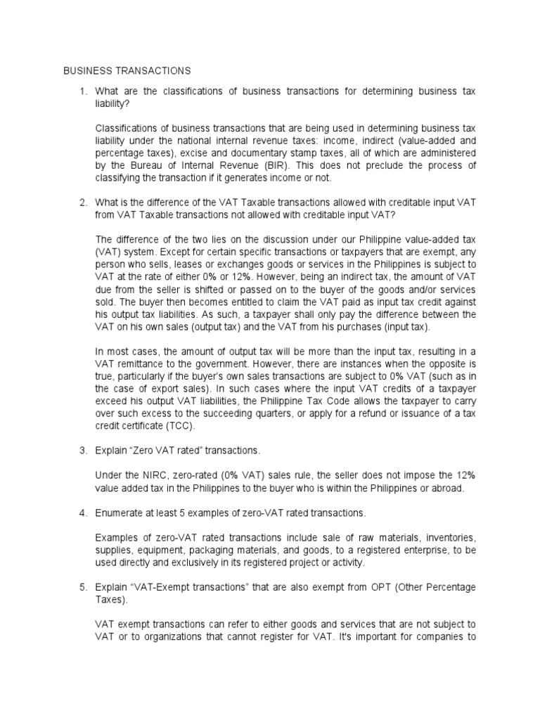 Understanding Philippine Business Taxes: An Analysis of Value-Added Tax ...