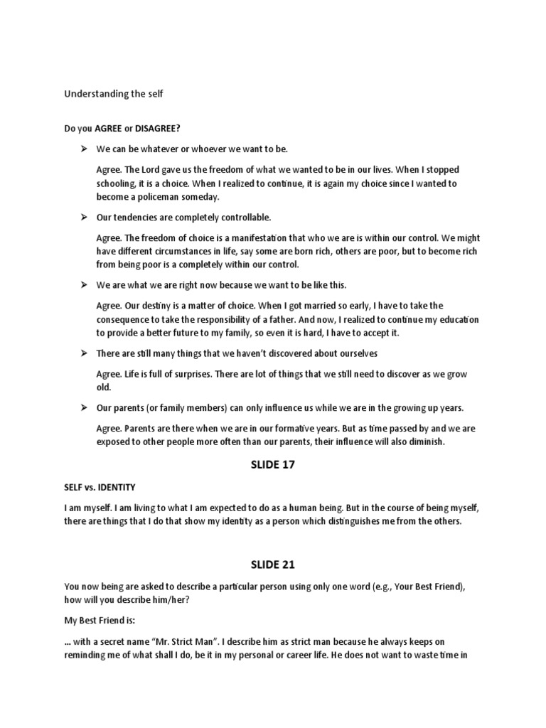 Understanding One Self | PDF | Science | Identity (Social Science)