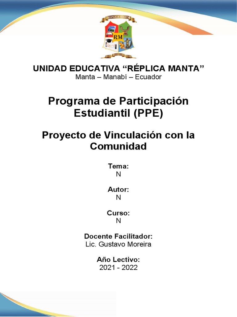 Proyecto de Vinculación Con La Comunidad Ppe - Editar | PDF