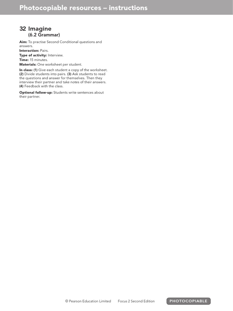 Focus2 2E Unit6 Lesson2 Resource 32 | PDF | Human Communication | Linguistics