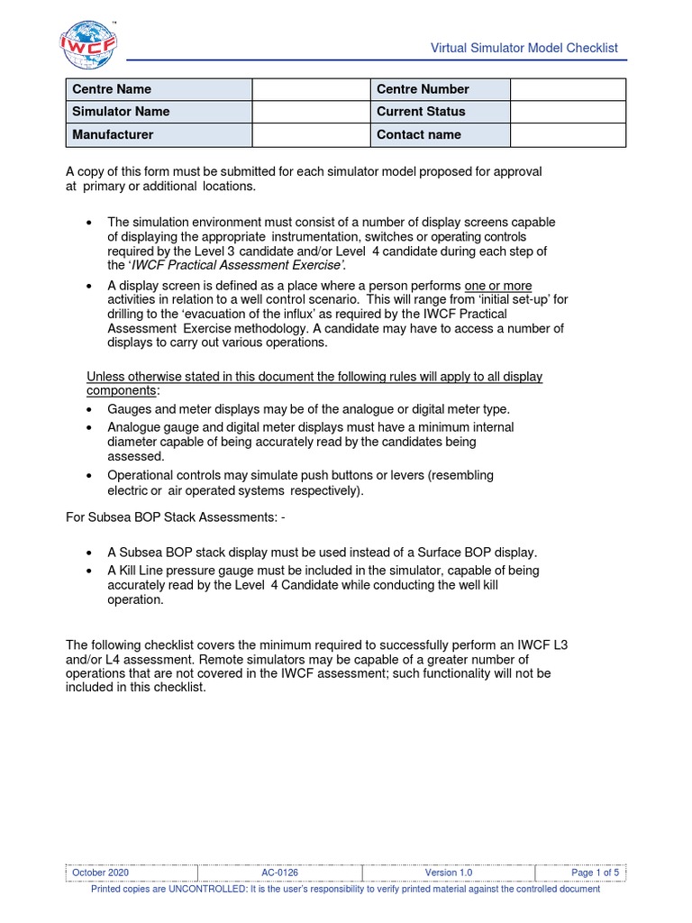 Virtual Simulator Model Checklist | PDF | Pump | Simulation