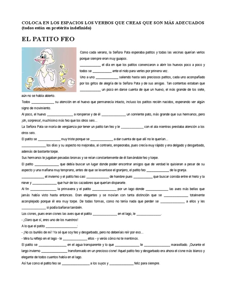 Cuentos - El Patito Feo | PDF