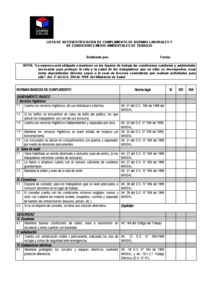 Check List Cumplimiento Normativo | PDF Check List Cumplimiento Normativo | PDF