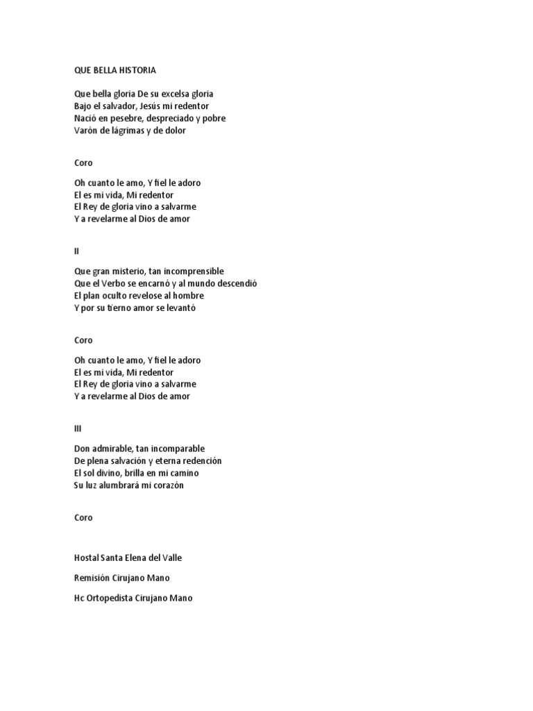 Que Bella Historia | PDF