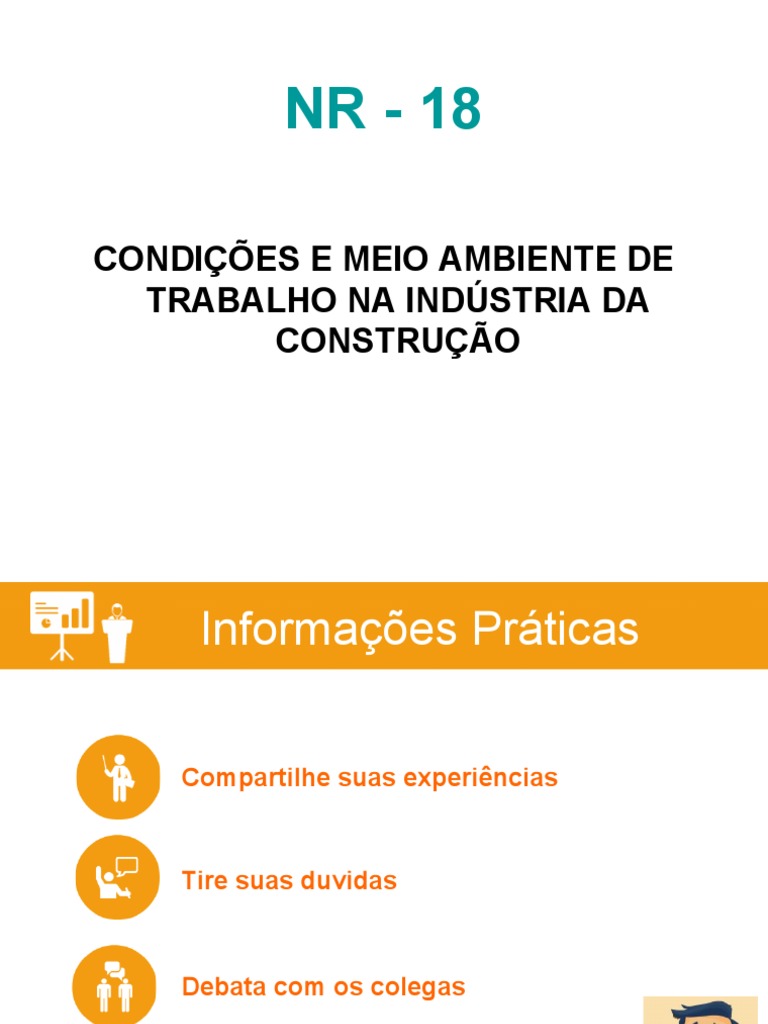 00 - Slides - Treinamento de EPI e NR 18 | PDF | Cloreto de polivinila ...
