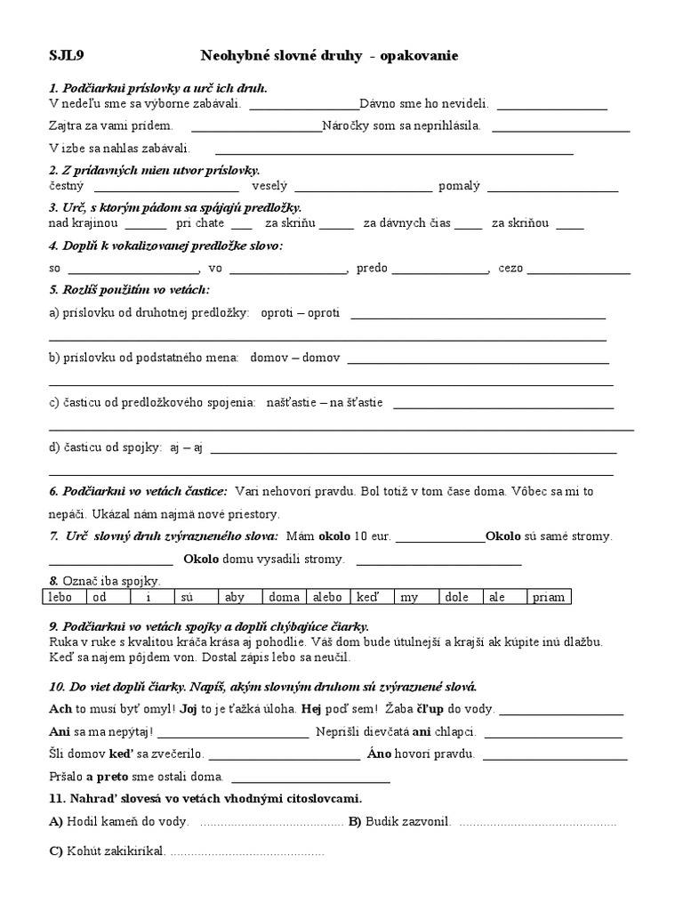 Neohybne SD - Opakovanie | PDF