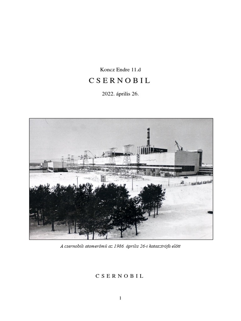 Csernobil Dolgozat | PDF