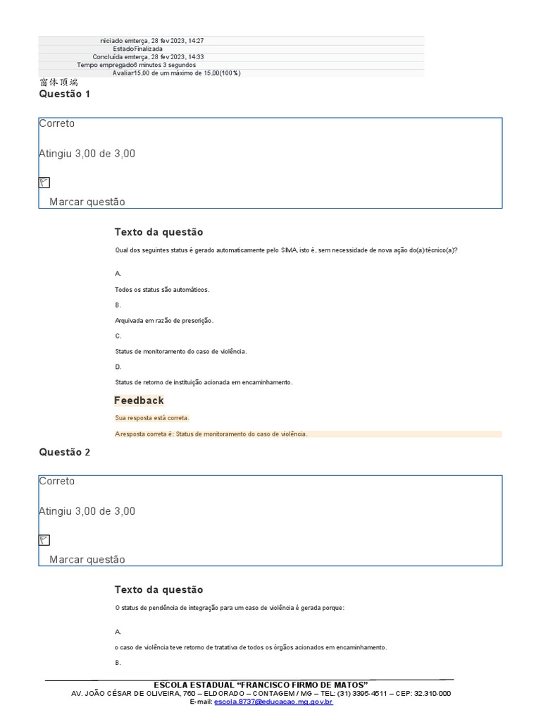 Prova Sima Cap.6 | PDF