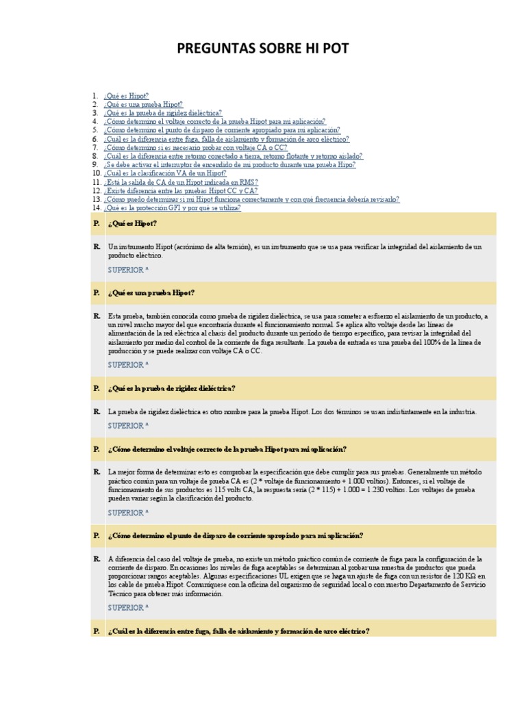 Guía sobre Pruebas Hi Pot y Aislamiento | PDF | Corriente eléctrica ...