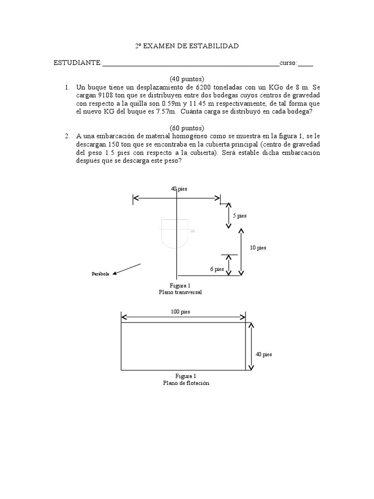 2º Examen de Estabilidad | PDF
