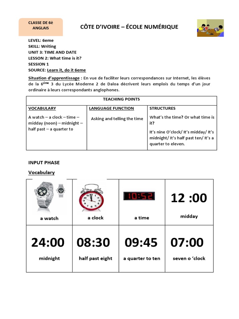 Unité 3 Leçon 2 6e Pdf Linguistics