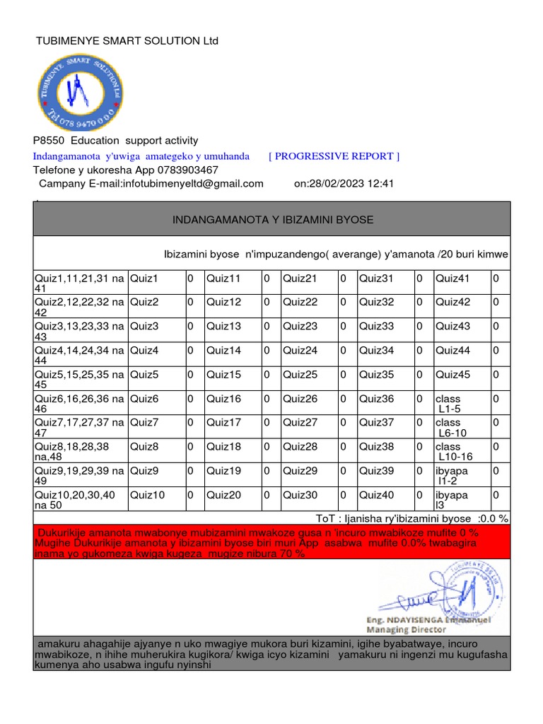 Education progress report | PDF