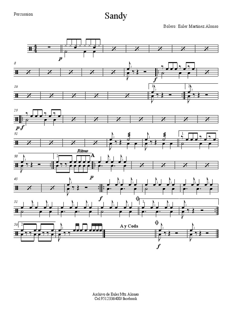 Sandy - Percussion | PDF
