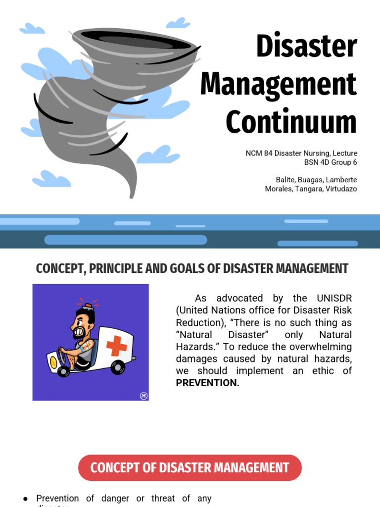 Disaster Management Continuum Overview | PDF | Hazards | Risk