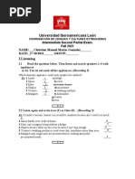 Pioneer Pre-Intermediate Tests Module 1 | PDF