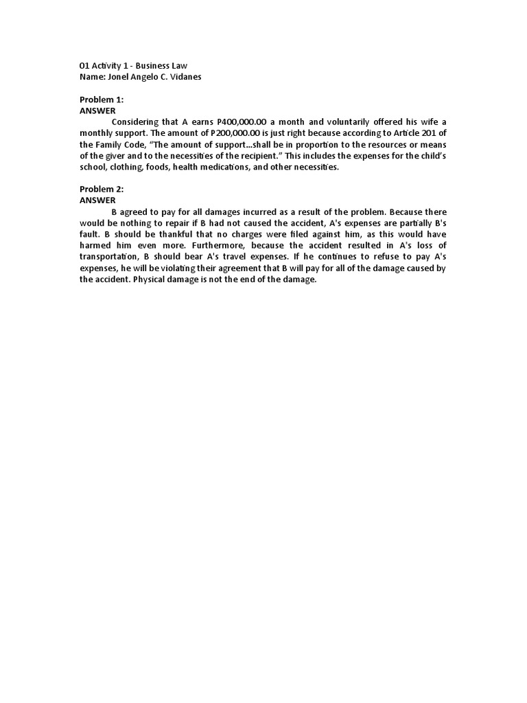 01 Activity 1-Business-Law | PDF