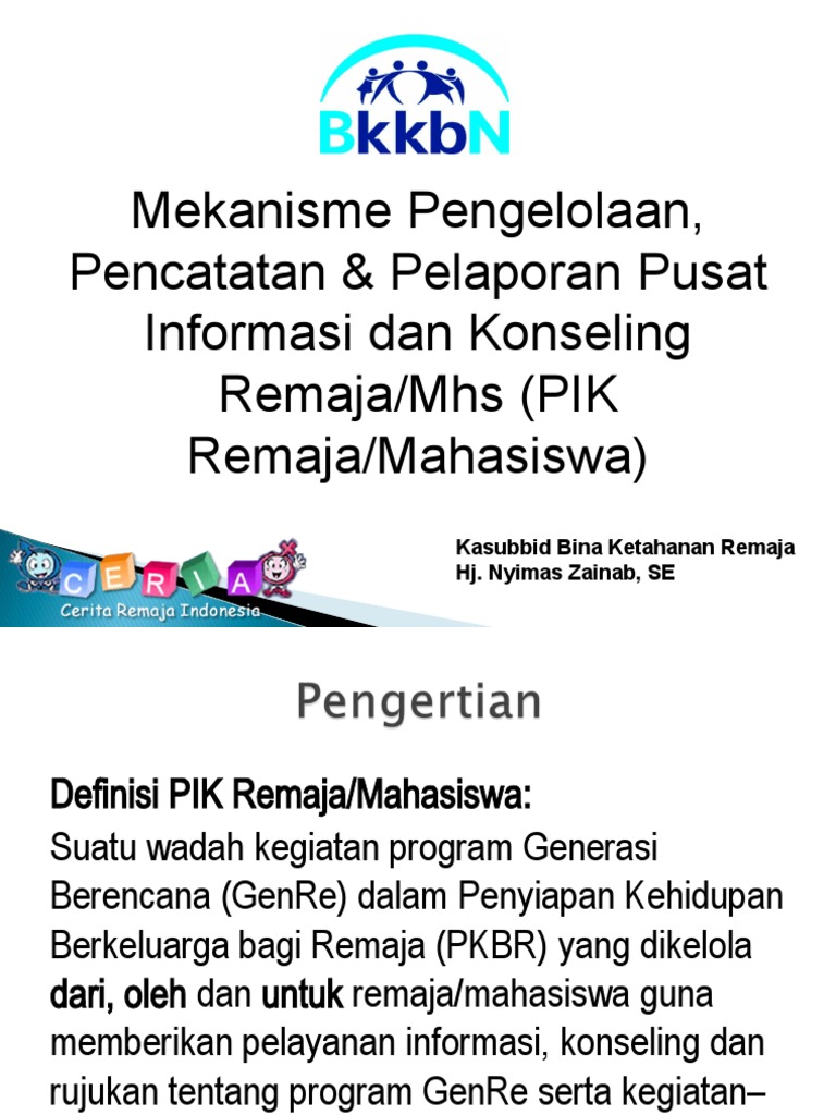 Bahan Pengelola PIK | PDF