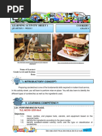 Detailed Lesson Plan in Cookery 9 | PDF | Menu | Sandwich