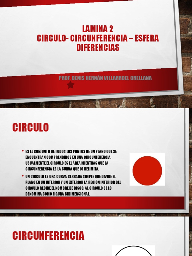 Diferencias entre círculo, circunferencia y esfera | PDF | Esfera ...