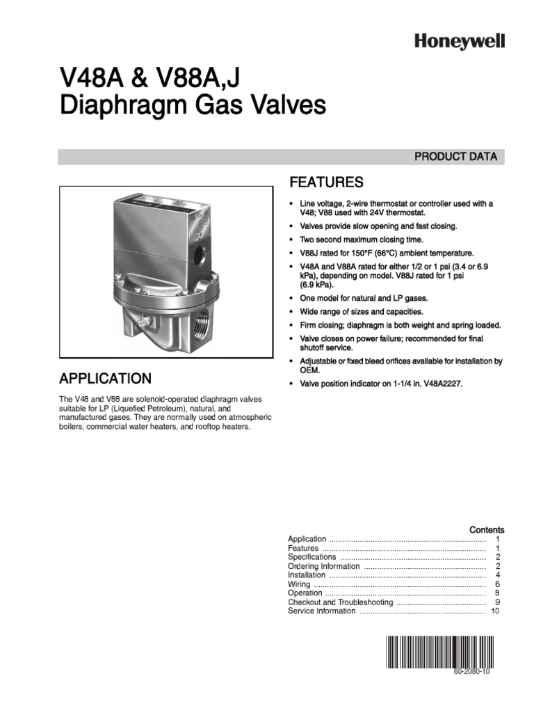 V48a Honeywell | PDF | Valve | Pipe (Fluid Conveyance)