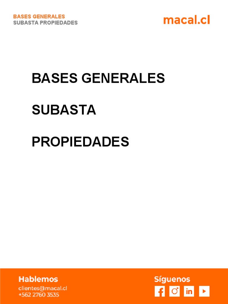 Subasta de Propiedades Macal | PDF | Subasta | Propiedad
