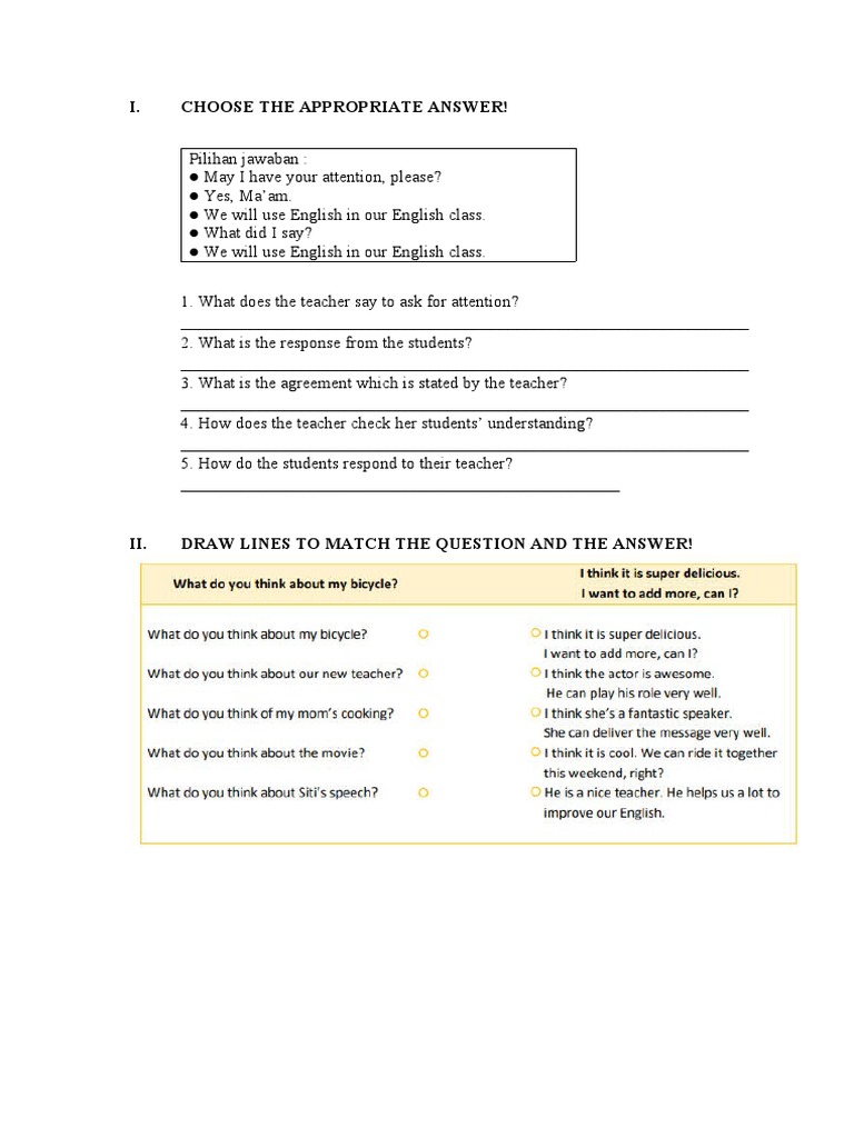 Choose The Appropriate Answer Pdf