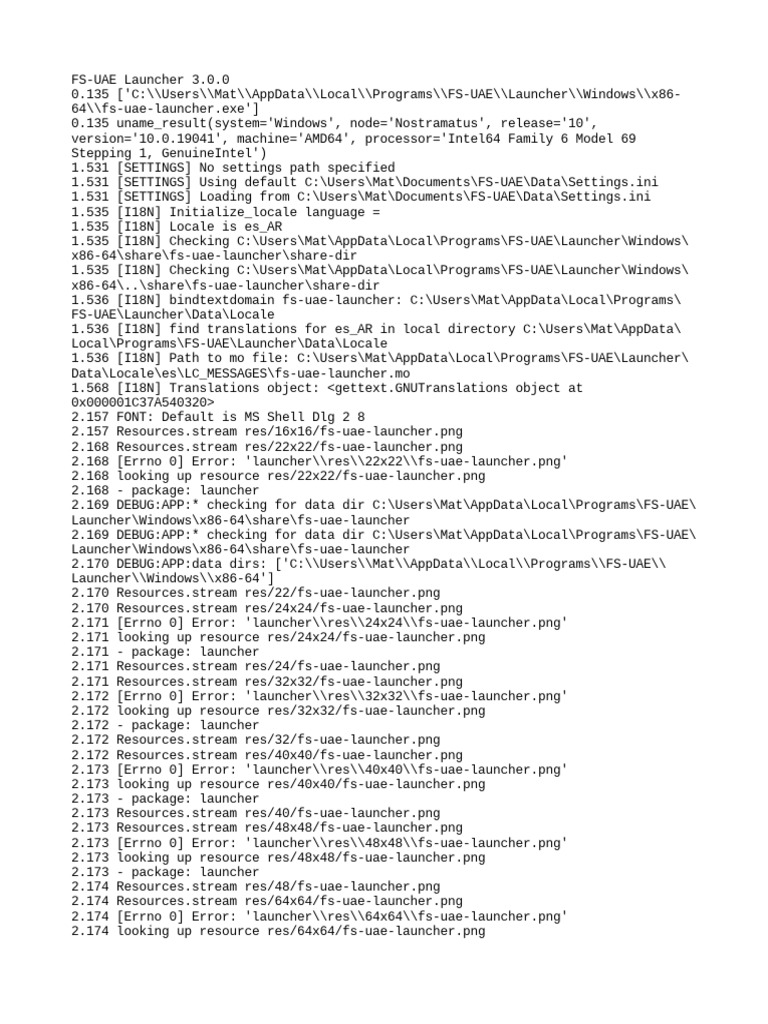 FS-UAE Launcher Debug Log | PDF | Microsoft Windows | Windows Nt