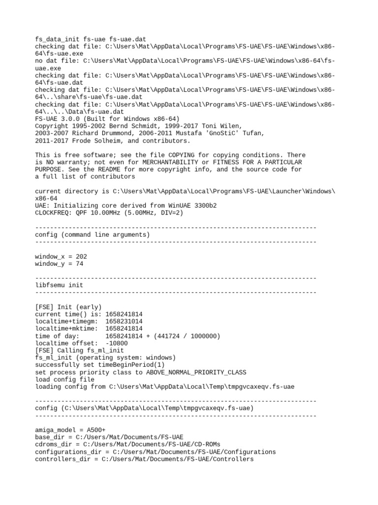 Fs-Uae Log | PDF | Input/Output | Computer Keyboard