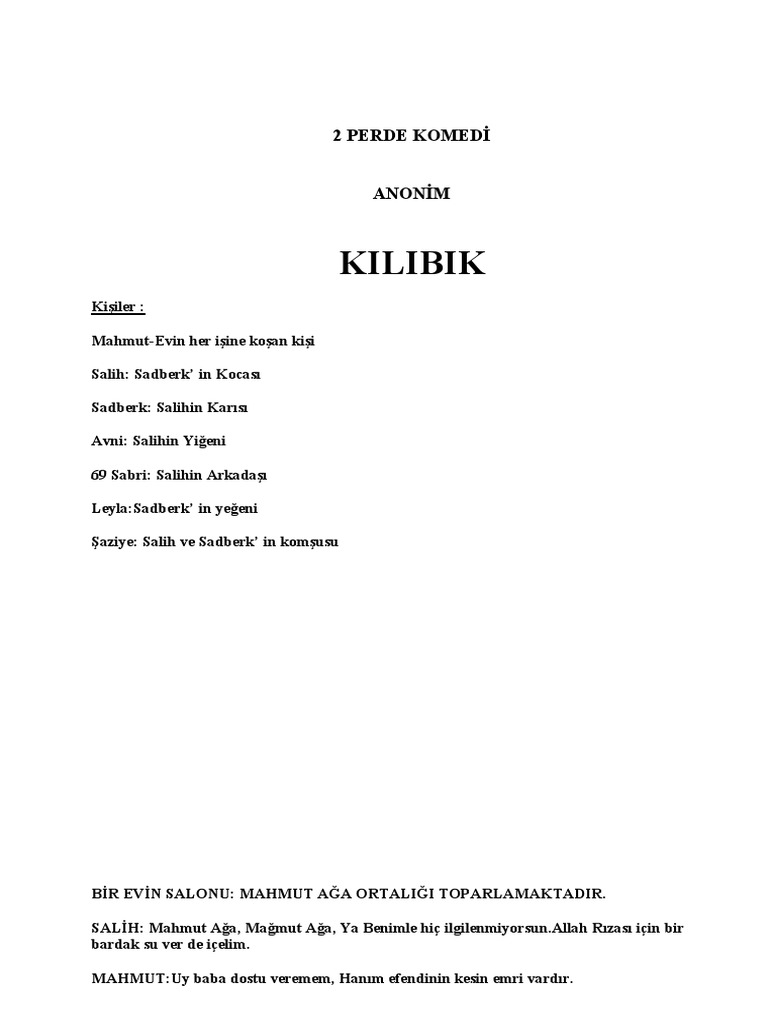 Anonim - Kılıbık | PDF