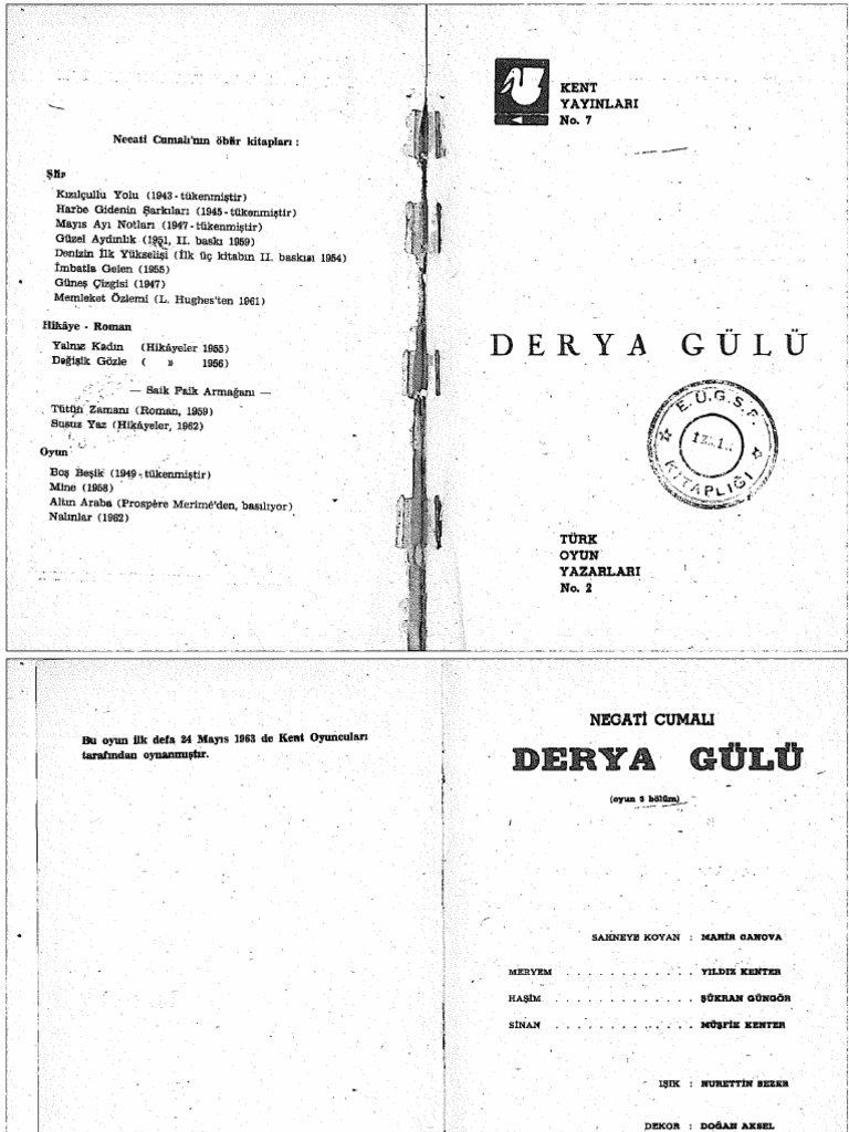 Necati Cumalı - Derya Gülü | PDF