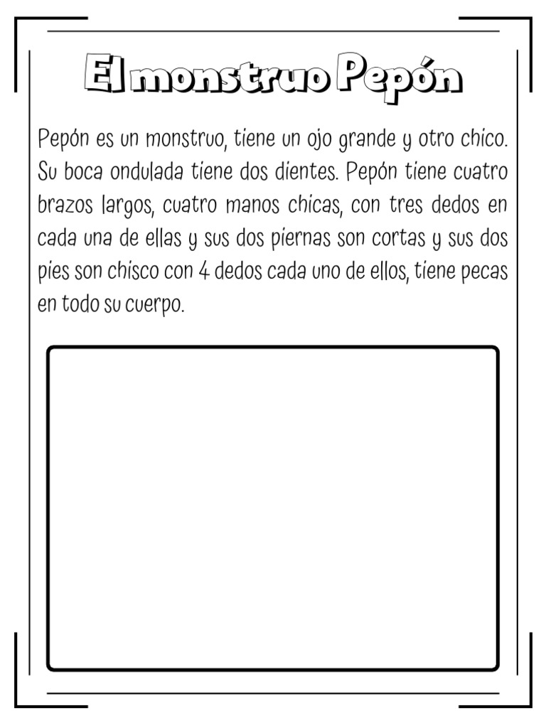 Descripción del Monstruo Pepón | PDF
