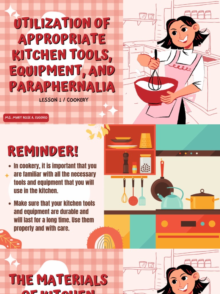 Lesson 1 - Kitchen Tools and Equipment | PDF