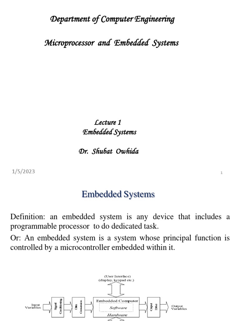 Embedded System | PDF | Microcontroller | Embedded System Embedded System | PDF | Microcontroller | Embedded System