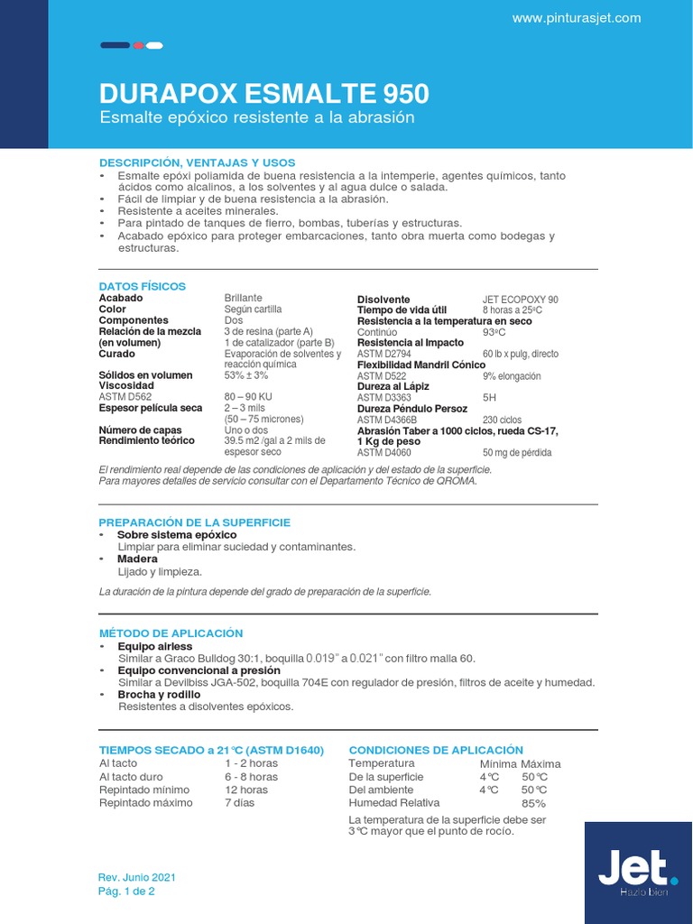 Durapox Esmalte 950 | PDF | Pintar | Solvente