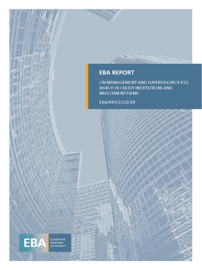 EBA Report on ESG Risk Management | PDF | Risk | Sustainability