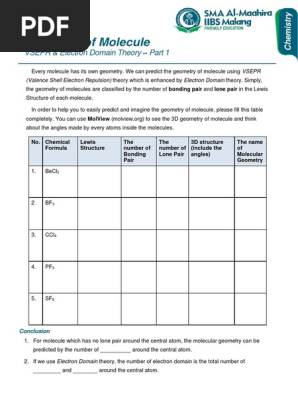 Review Chemical Bonding And Molecular Geometry Printable Pdf Download