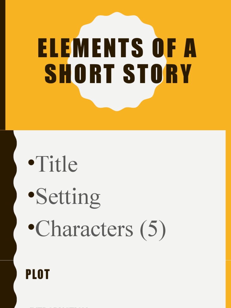 Elements of A Short Story ACTIVITY SMAW | PDF