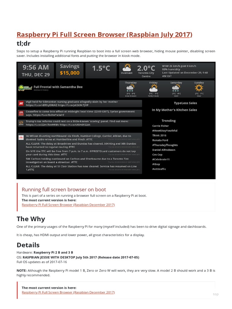 Raspberry Pi Kiosk Mode Setup Guide | PDF | Computing | Computer Hardware