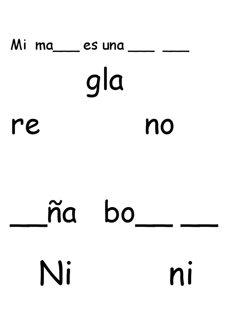 Tarjetas Sílabas | PDF