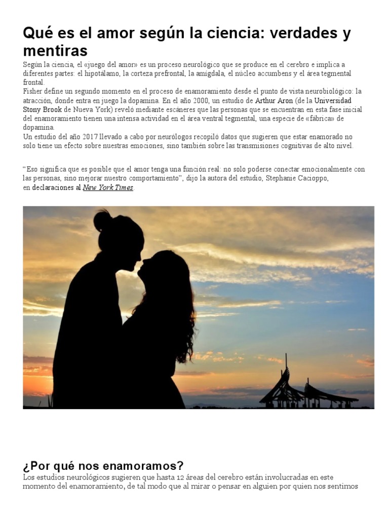 Qué Es El Amor Según La Ciencia | PDF | Amor | Dopamina
